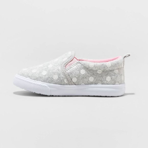 Cat & Jack | Shoes | Toddler Girls Alexus Slipon Sneakers Gray Polka ...